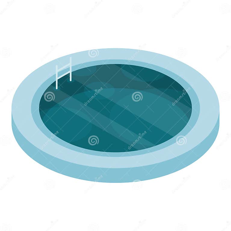 Round Pool Icon, Isometric Style Stock Vector - Illustration of company ...