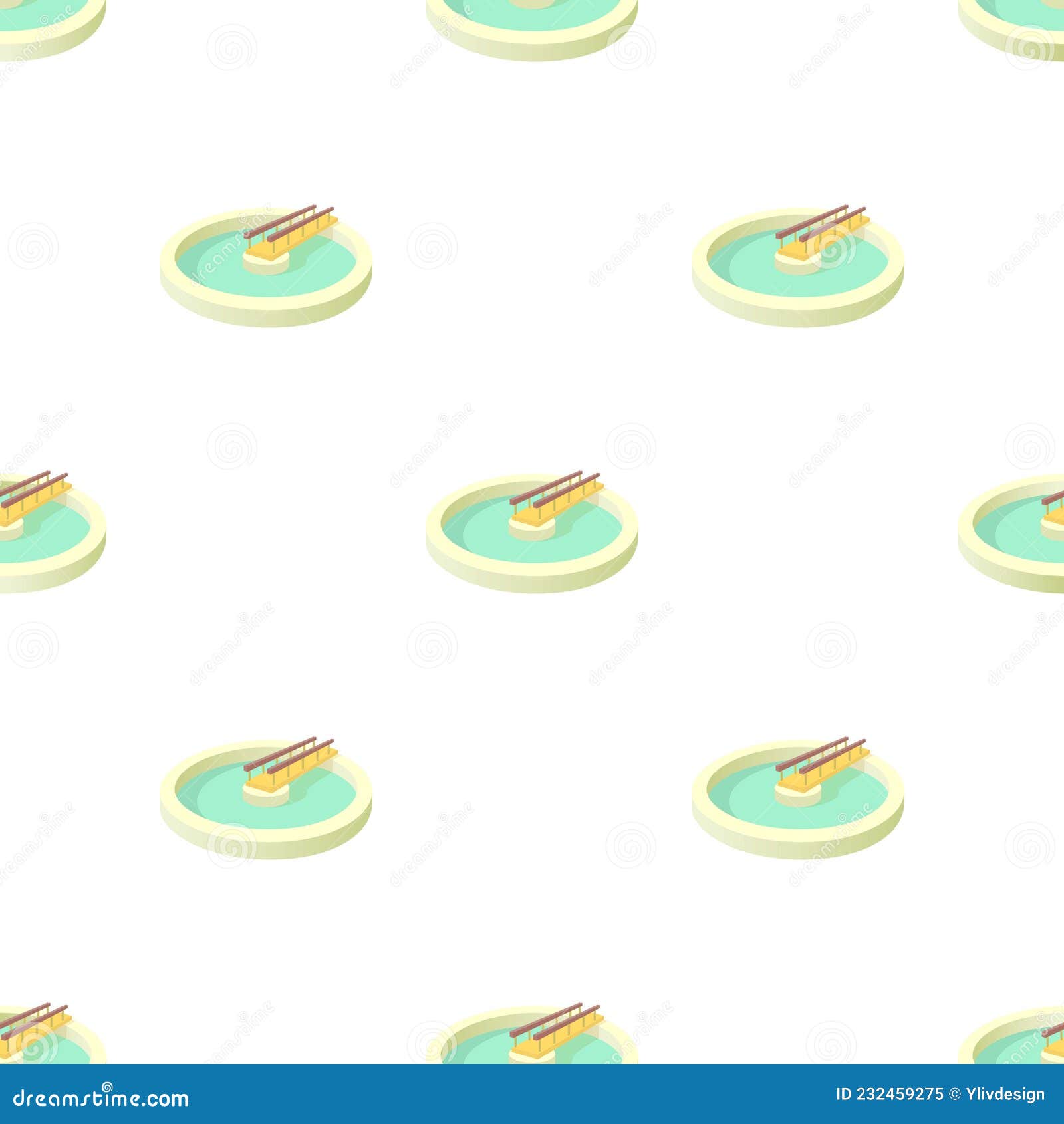 Round Pool Pattern Seamless Vector Stock Vector - Illustration of ...