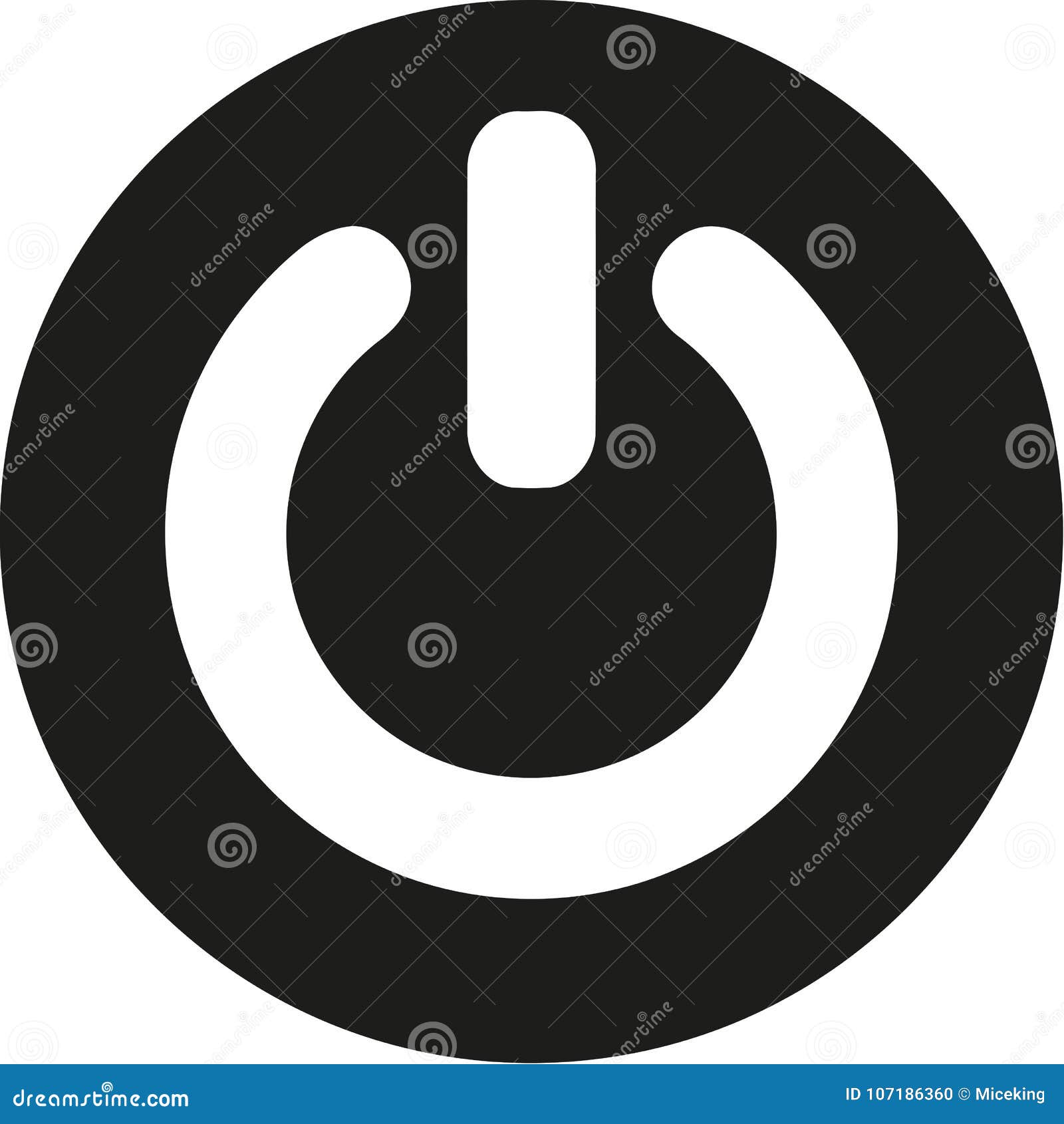 Round Power button stock vector. Illustration of isolated - 107186360