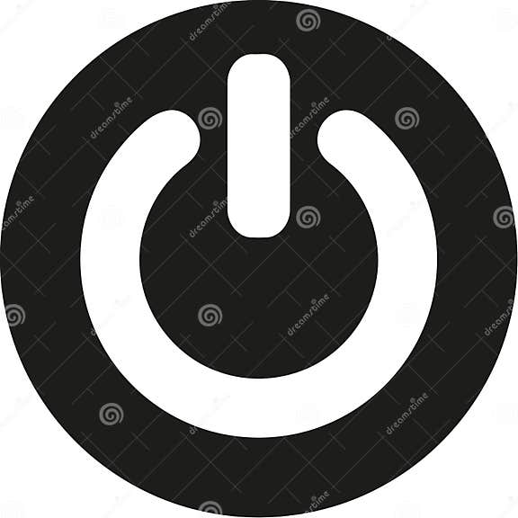 Round Power button stock vector. Illustration of isolated - 107186360