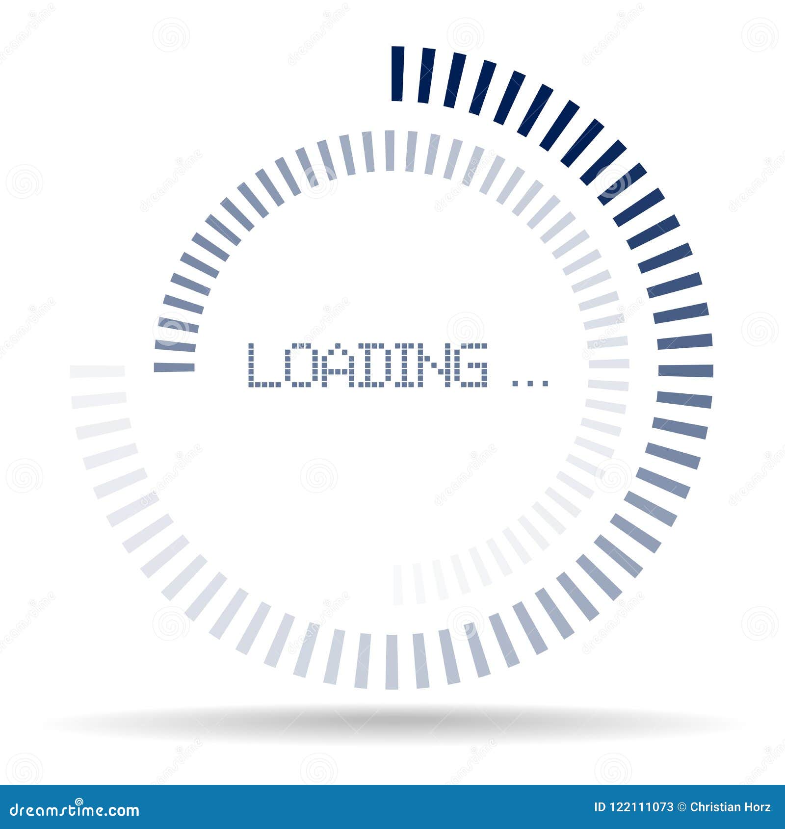Round Progress Bar with Word LOADING Stock Vector - Illustration of ...