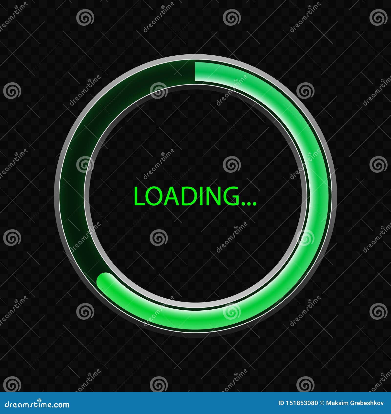 Round progress loading bar stock illustration. Illustration of load ...