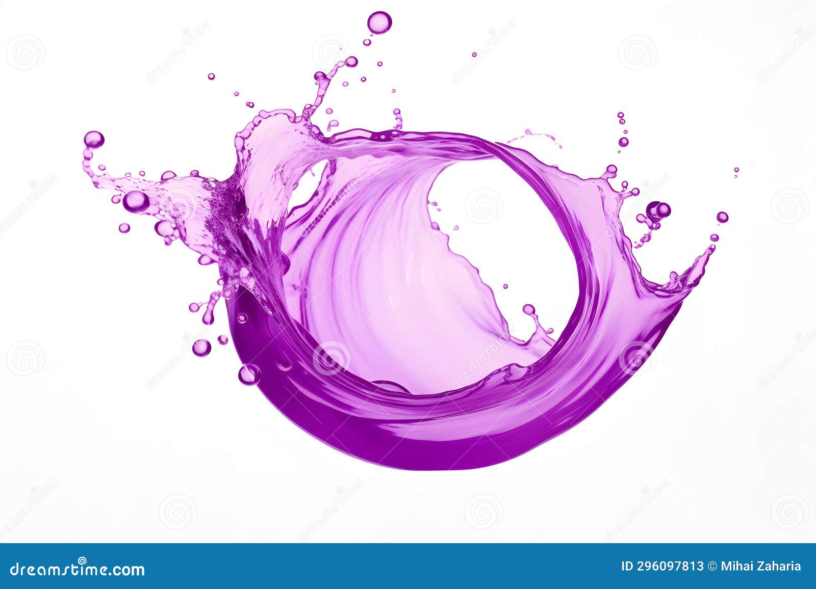 Round Purple Juice Splash Isolated on White Background. Generative AI ...