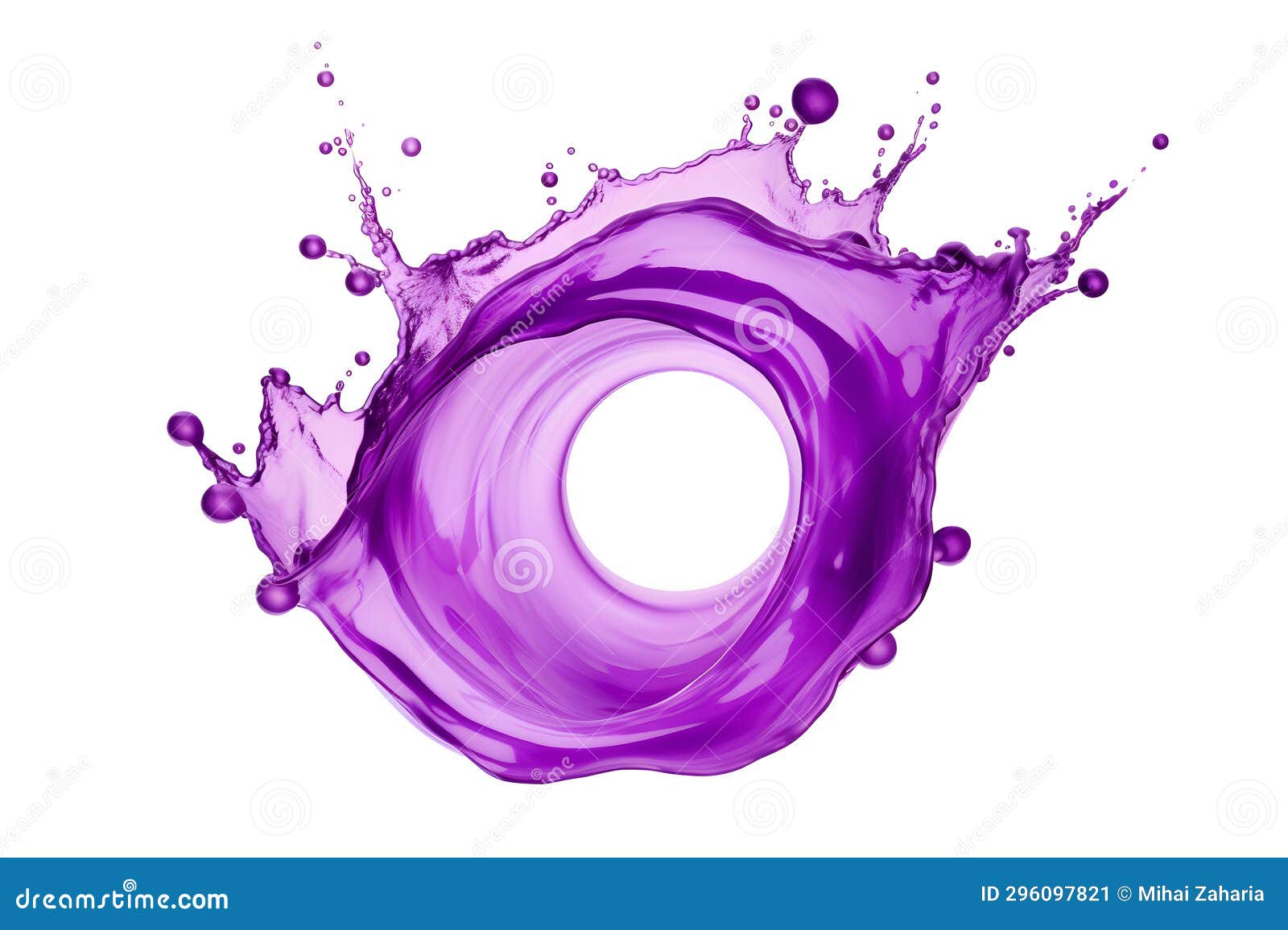 Round Purple Juice Splash Isolated on White Background. Generative AI ...