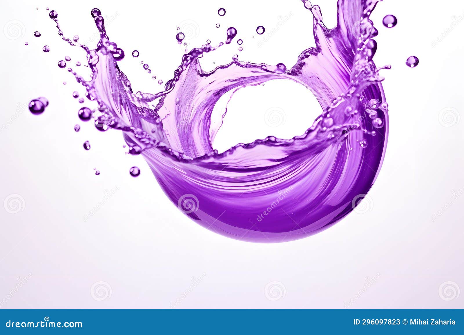 Round Purple Juice Splash Isolated on White Background. Generative AI ...
