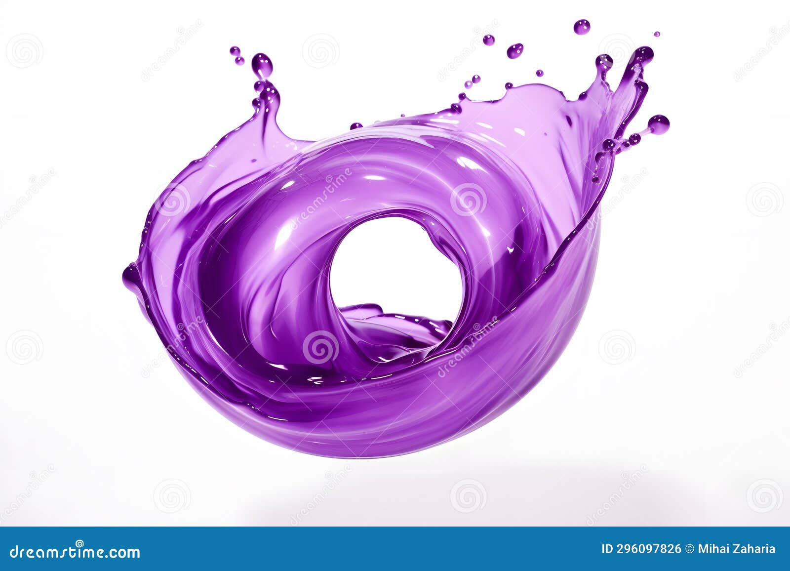 Round Purple Juice Splash Isolated on White Background. Generative AI ...