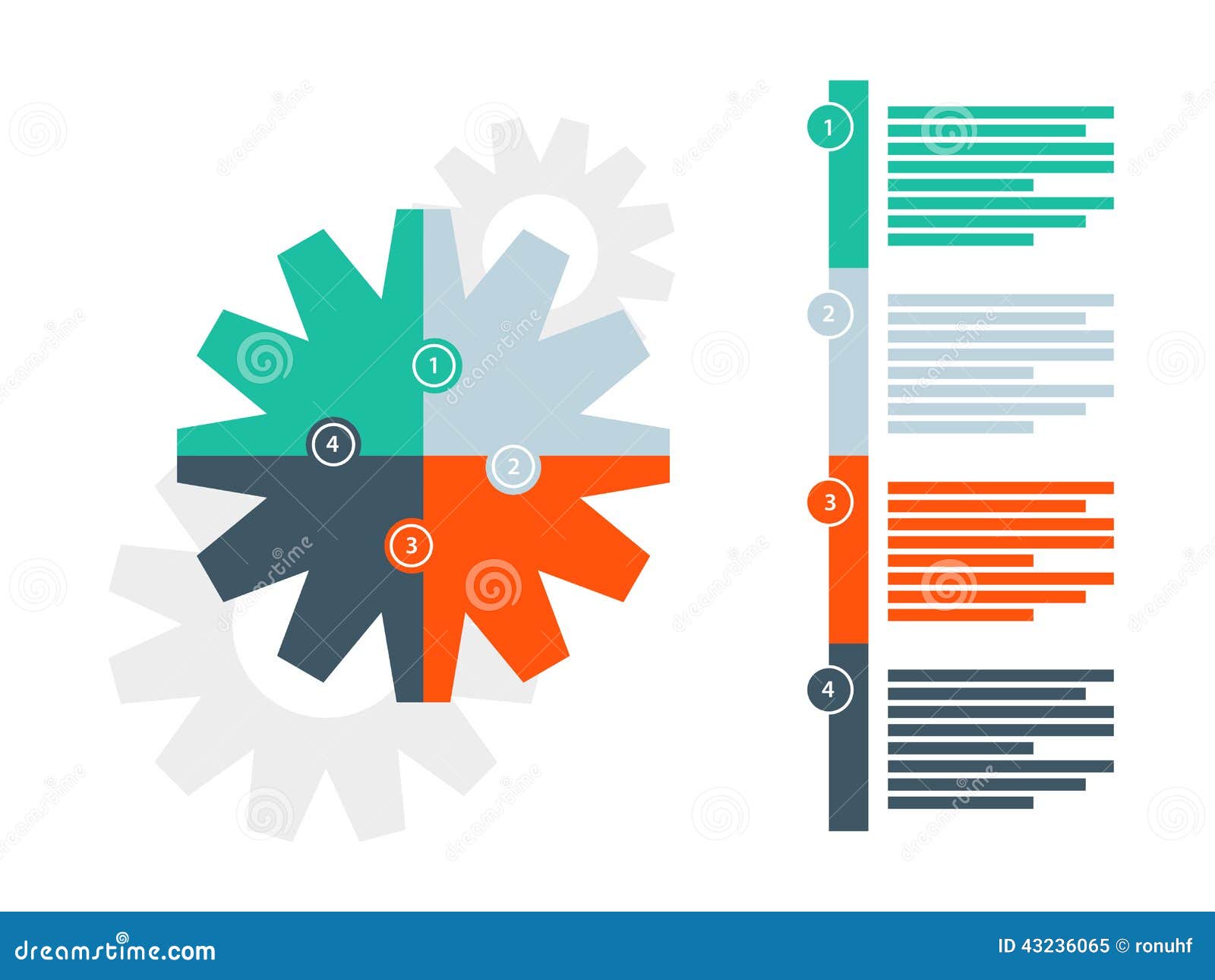 Round Puzzle Gear Presentation Infographic Diagram Template With ...