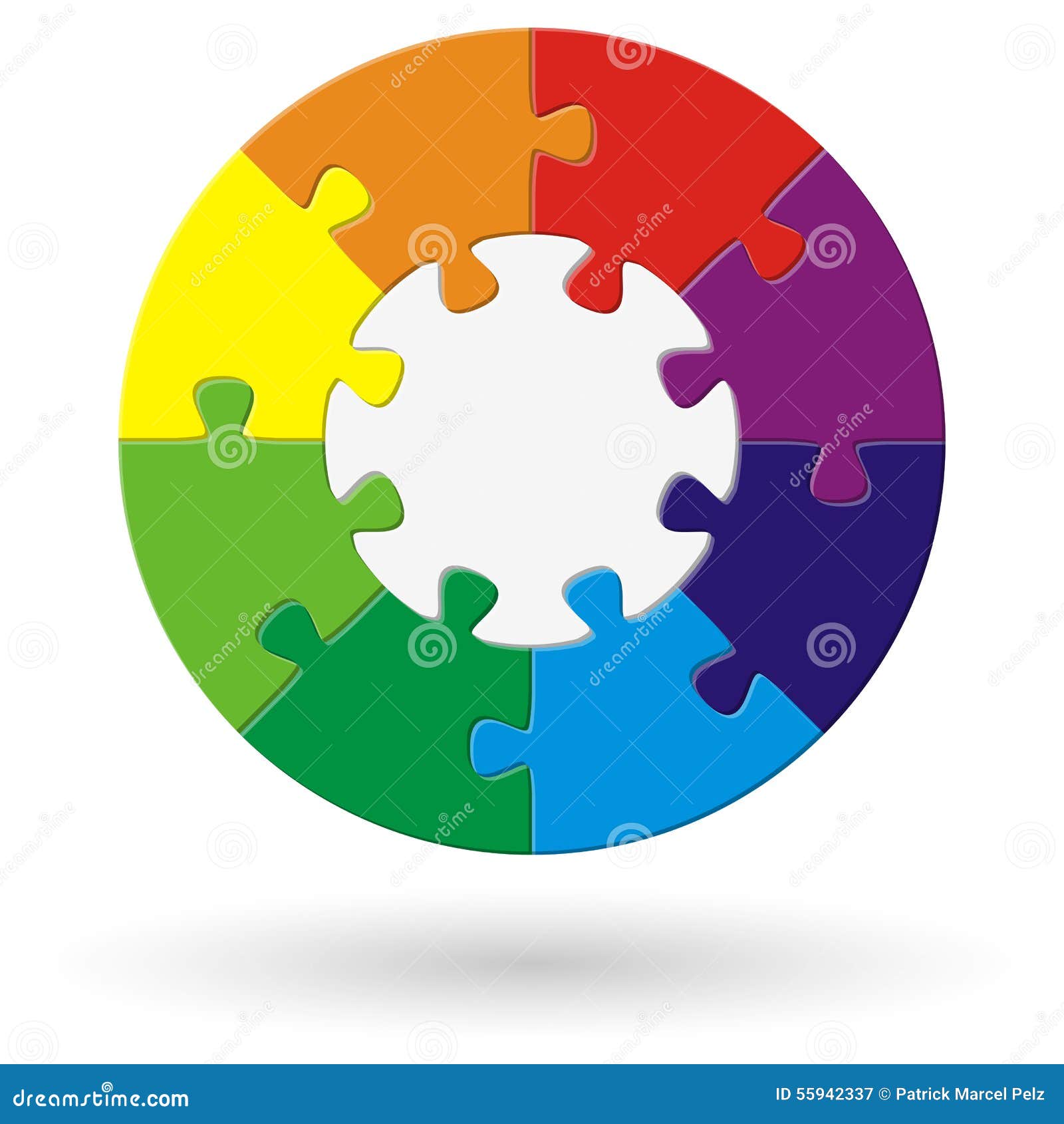 Round puzzle with options stock vector. Illustration of copy - 55942337