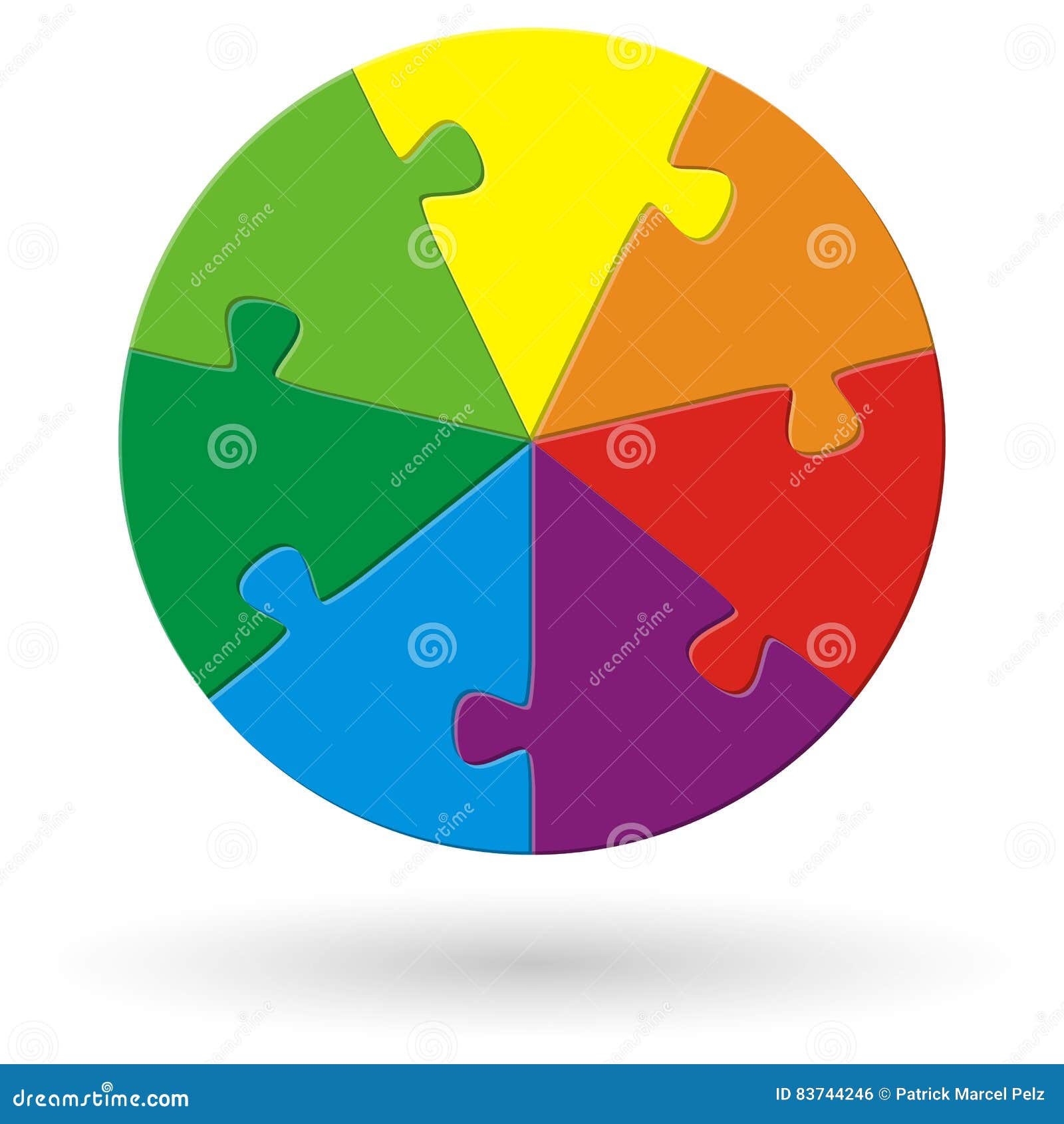 Round Puzzle with 7 Options Stock Vector - Illustration of analysis ...