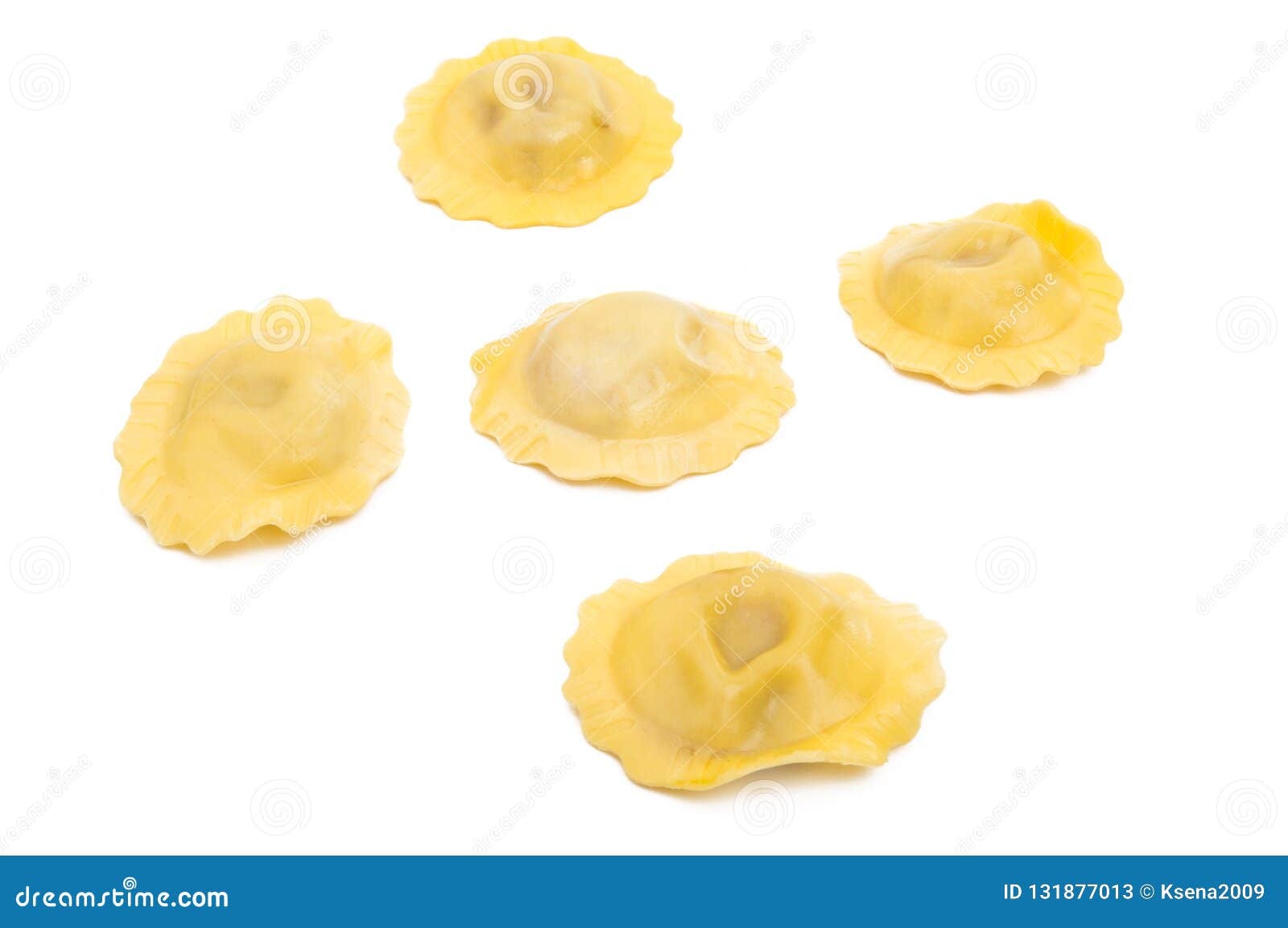 Round ravioli isolated stock image. Image of ravioli - 131877013