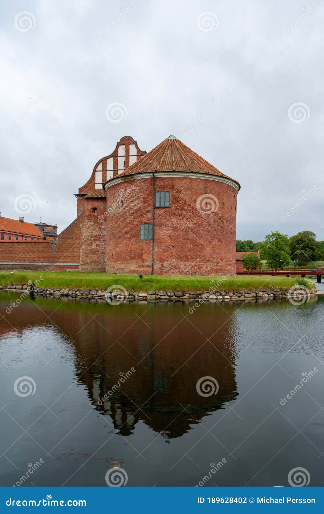 A Round Red Brick Tower of the Old Prison and Castle Called Citadellet ...