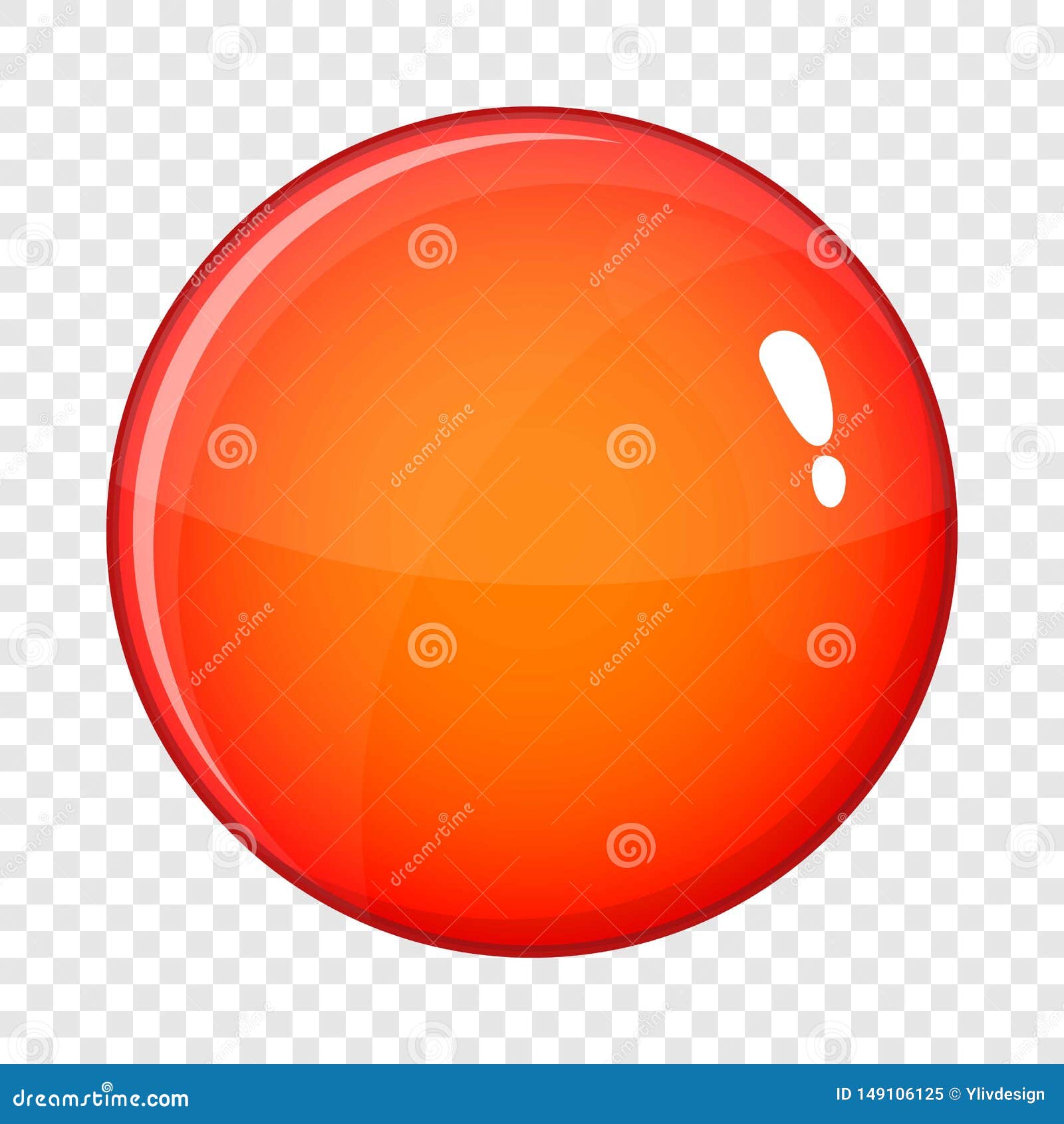 Round Red Button Icon, Cartoon Style Stock Vector - Illustration of ...