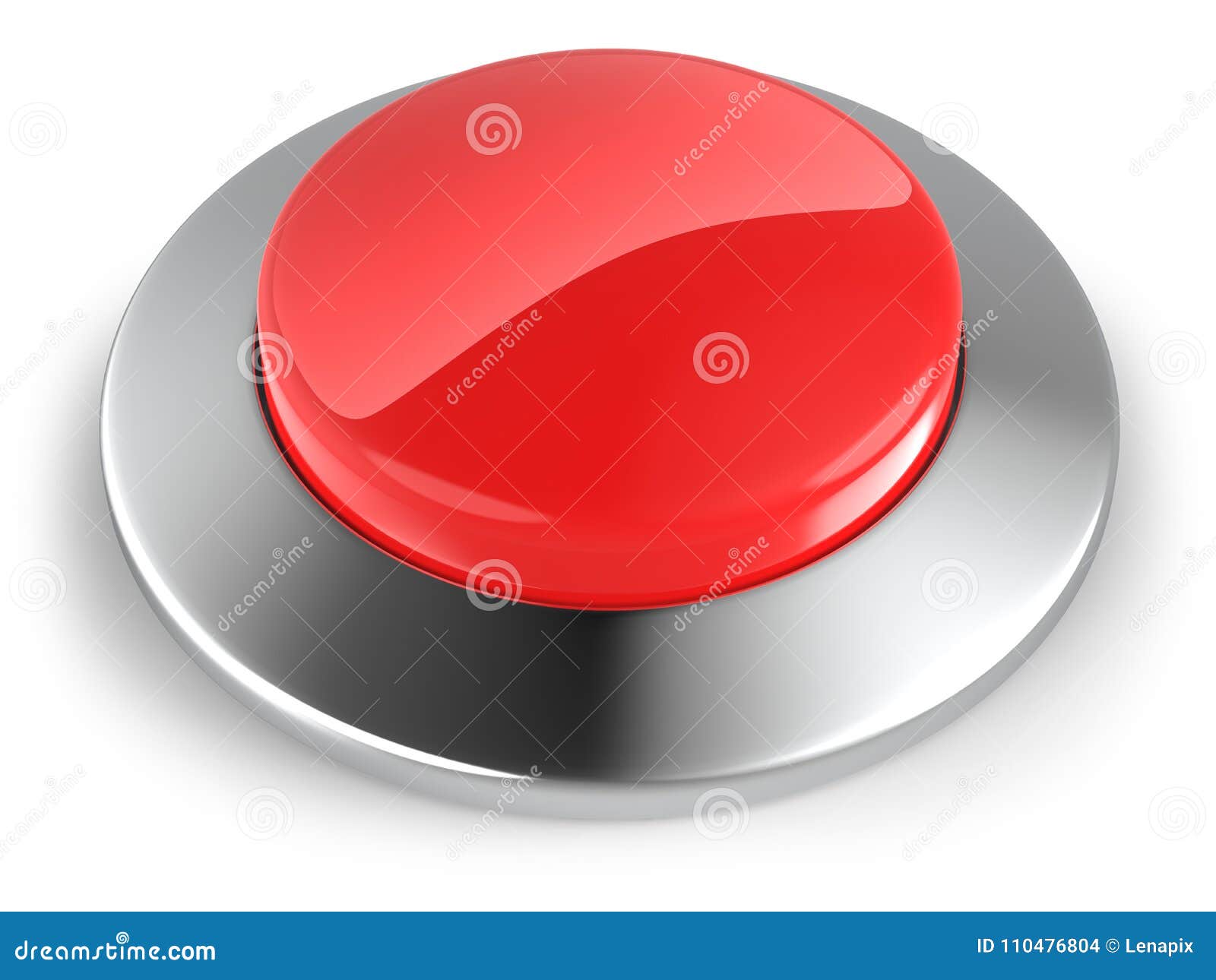 Round red button stock illustration. Illustration of push - 110476804