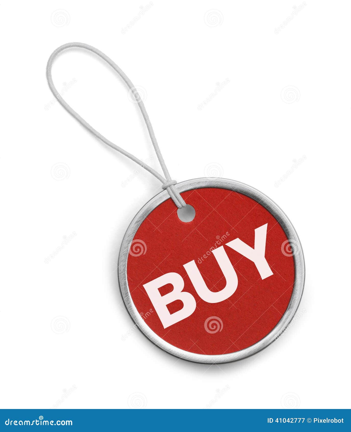 Round Red Buy Tag stock image. Image of metal, gift, activity - 41042777