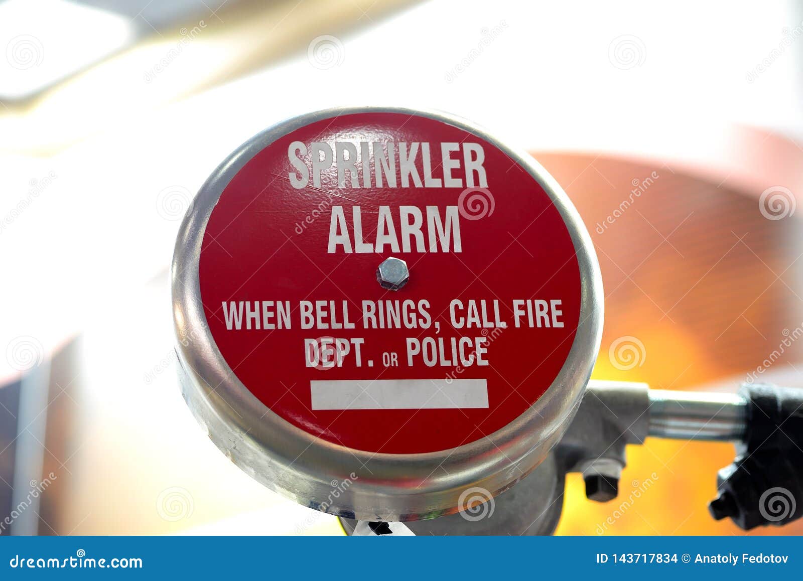 Round Red Fire Alarm Sensor Stock Photo - Image of loud, hazard: 143717834
