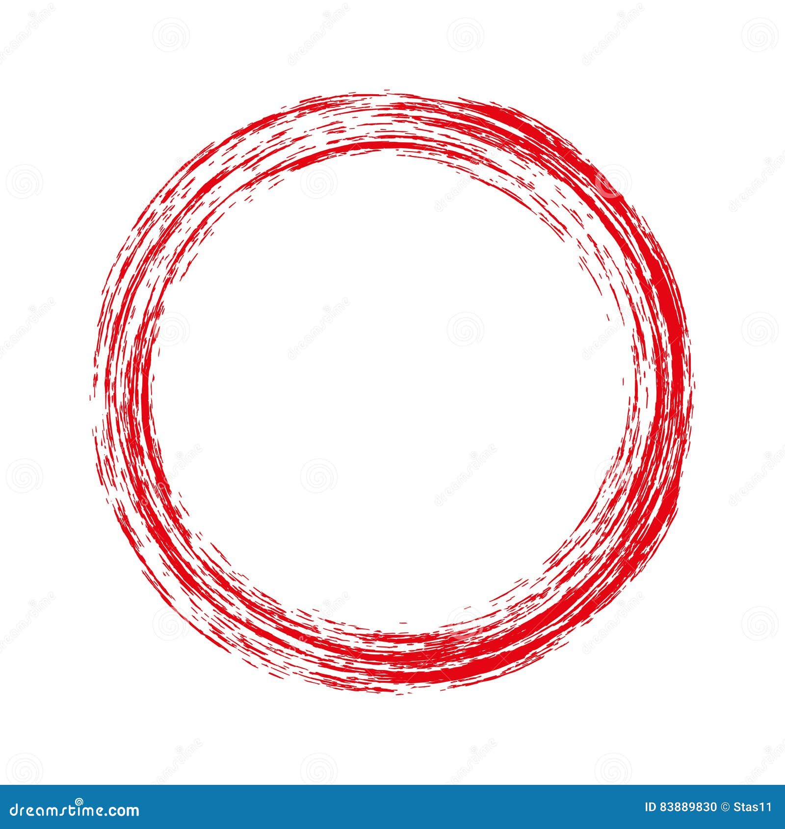 Round Red Frame with Grunge. Vector Illustration Stock Vector ...