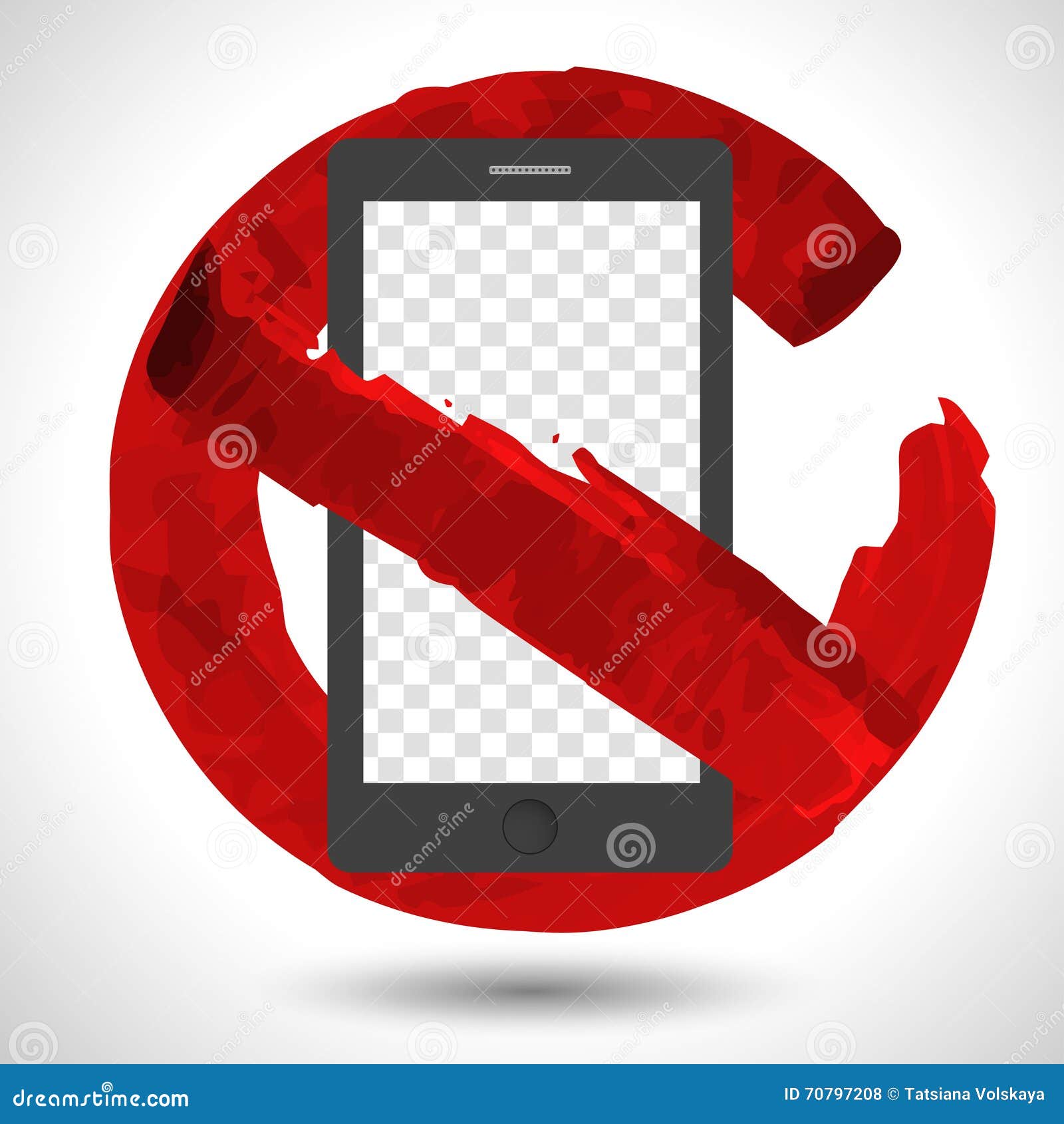 Round Red No Tablet Usage Icon. Stock Vector - Illustration of ...