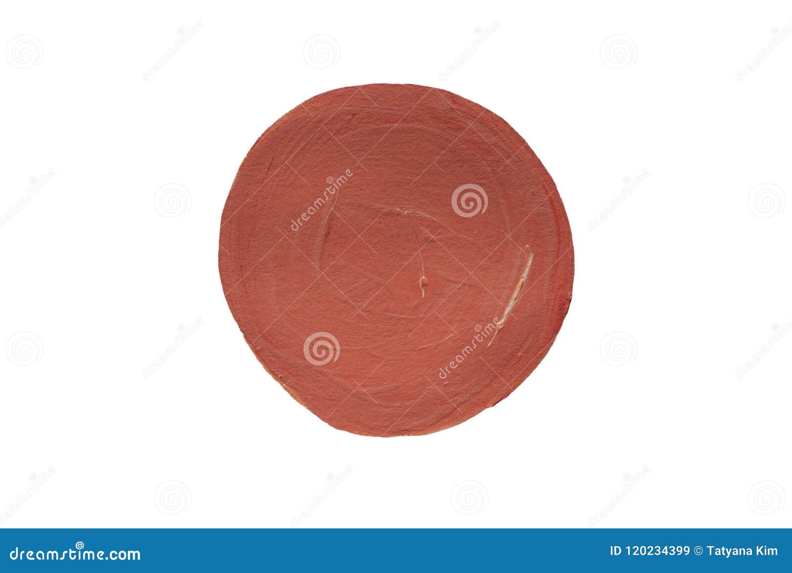 Round Red Paint Spot Isolated on White. Stock Image - Image of gouache ...