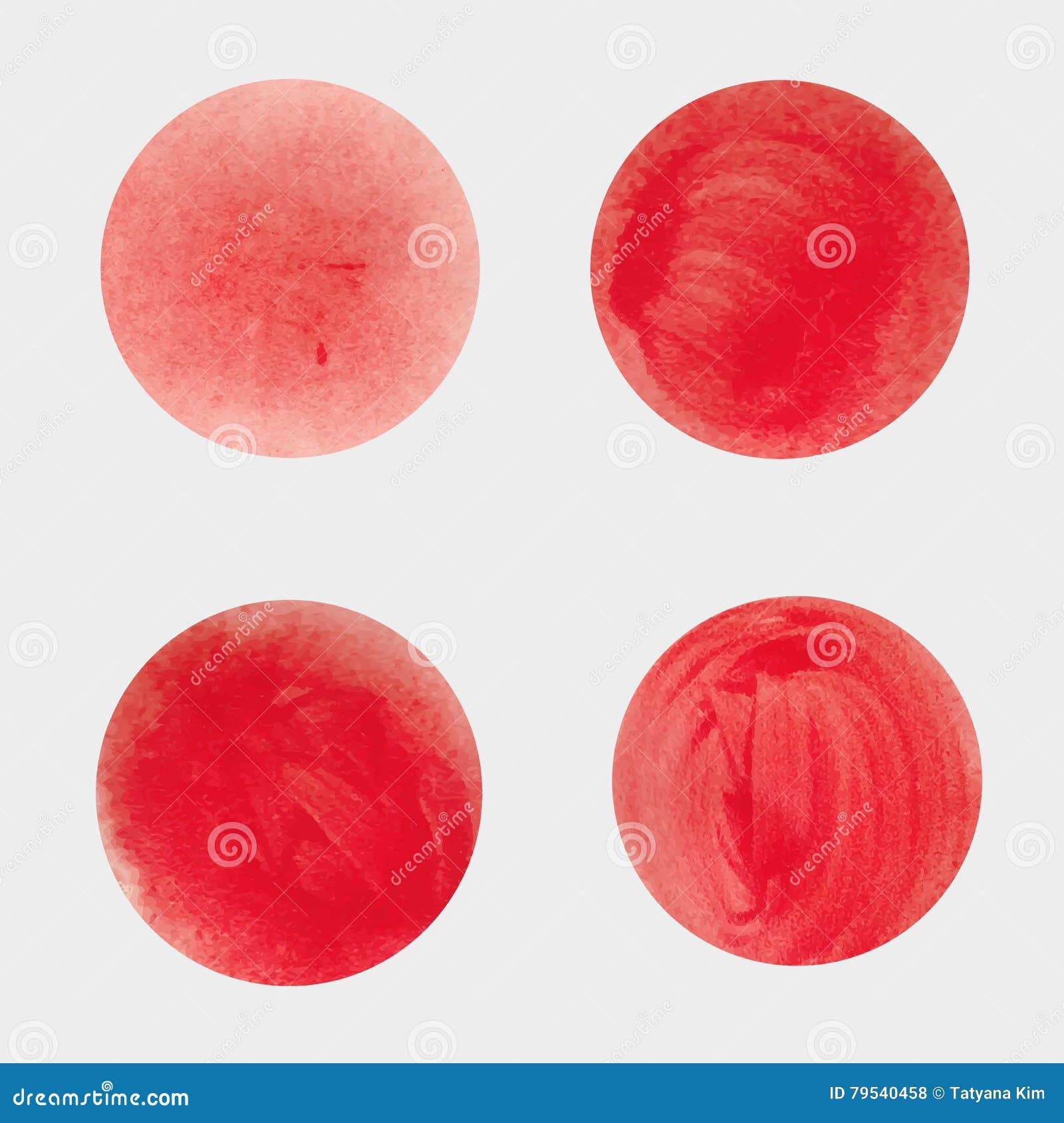 Round Red Spots. the Texture of Acrylic. Blurred Ink . Stock Vector ...