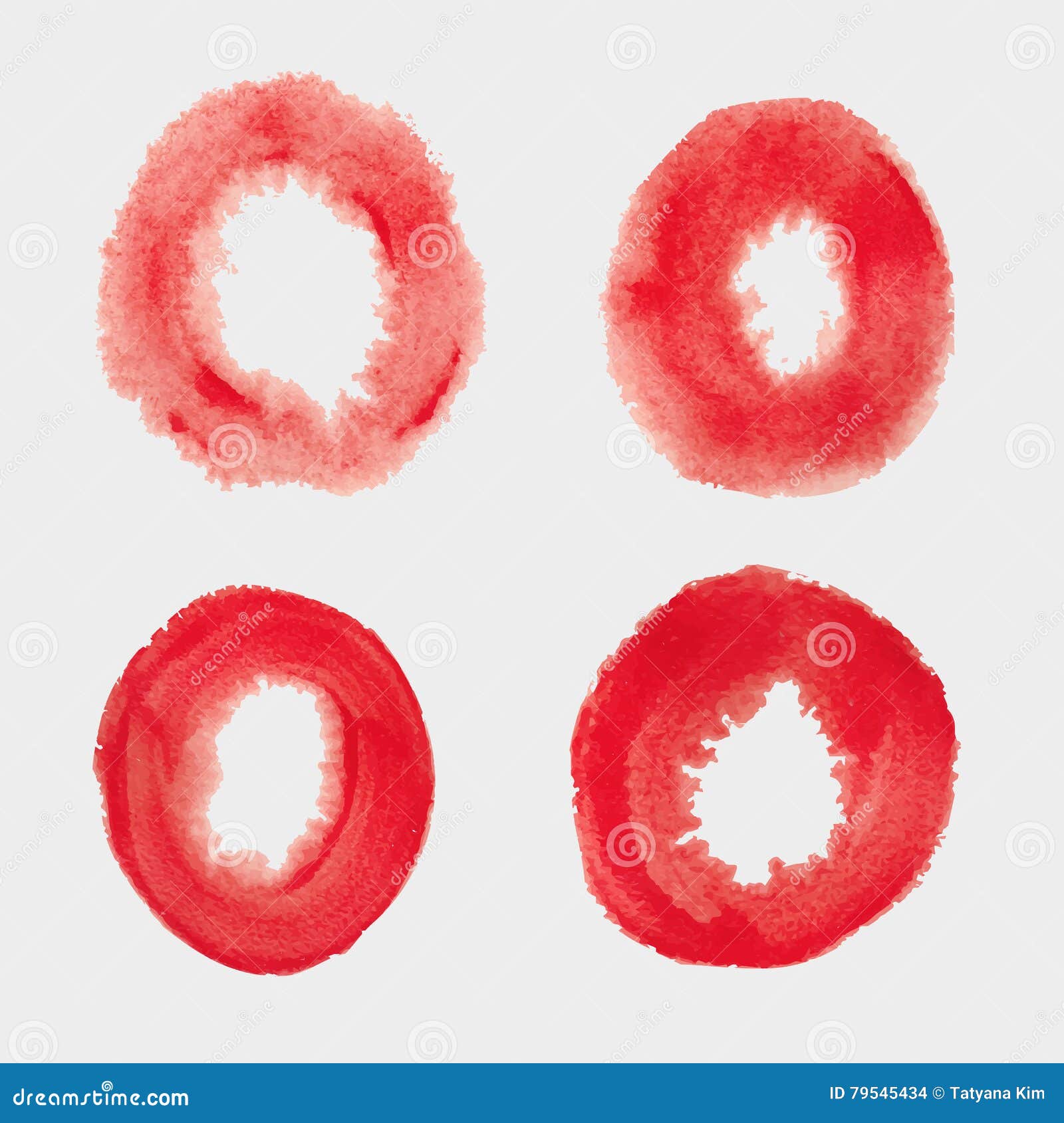 Round Red Spots. the Texture of Acrylic. Blurred Ink . Stock Vector ...