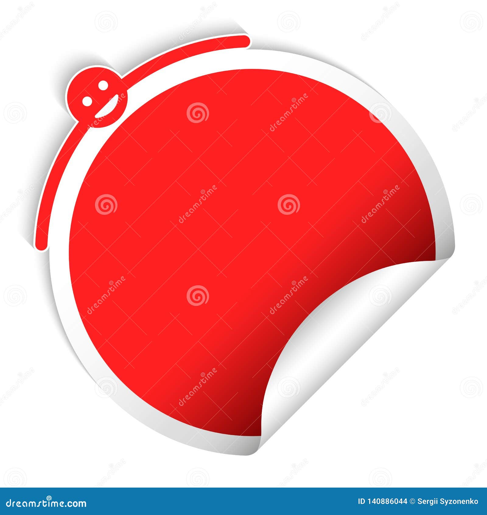 Round Red Sticker, Creative Design Stock Vector - Illustration of shape ...