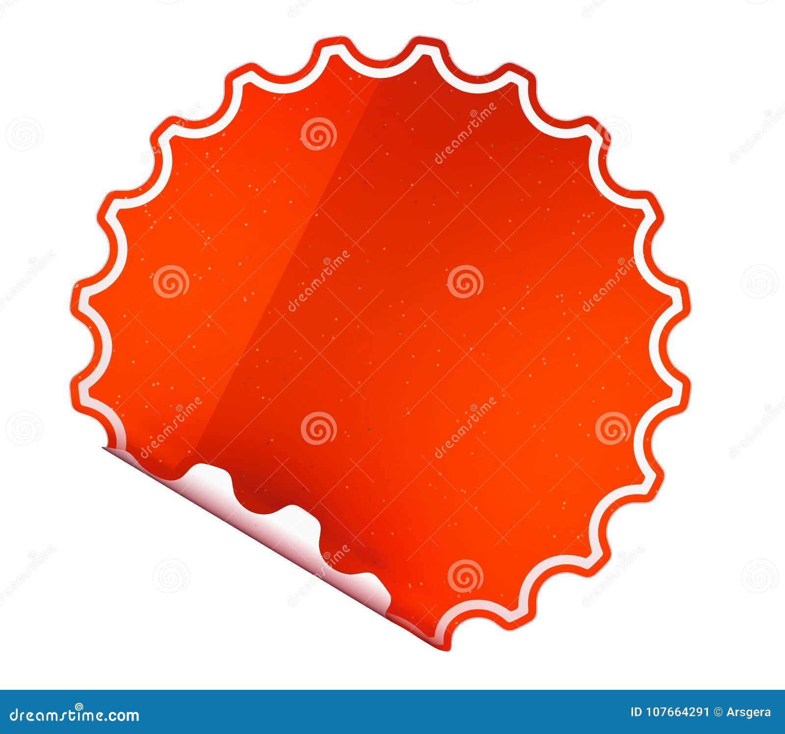 Round Red sticker or label stock illustration. Illustration of price ...