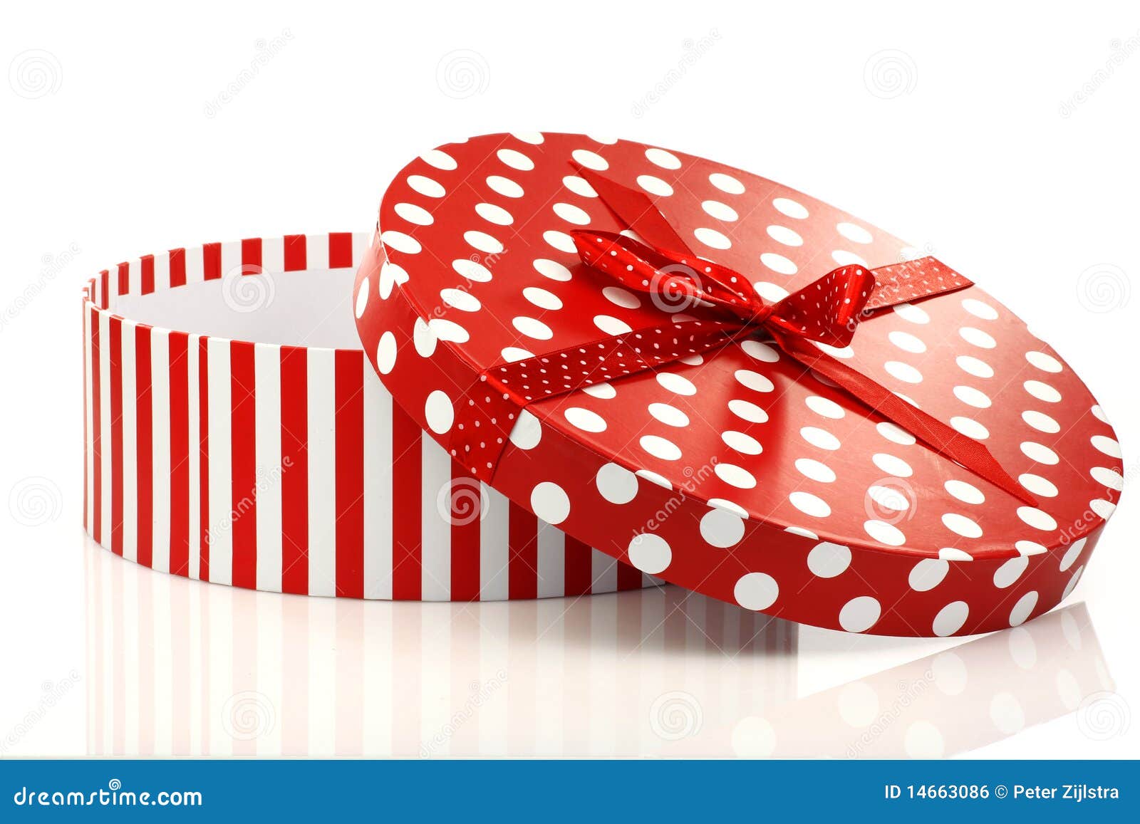 Round Red and White Gift Box Stock Photo - Image of elegant ...