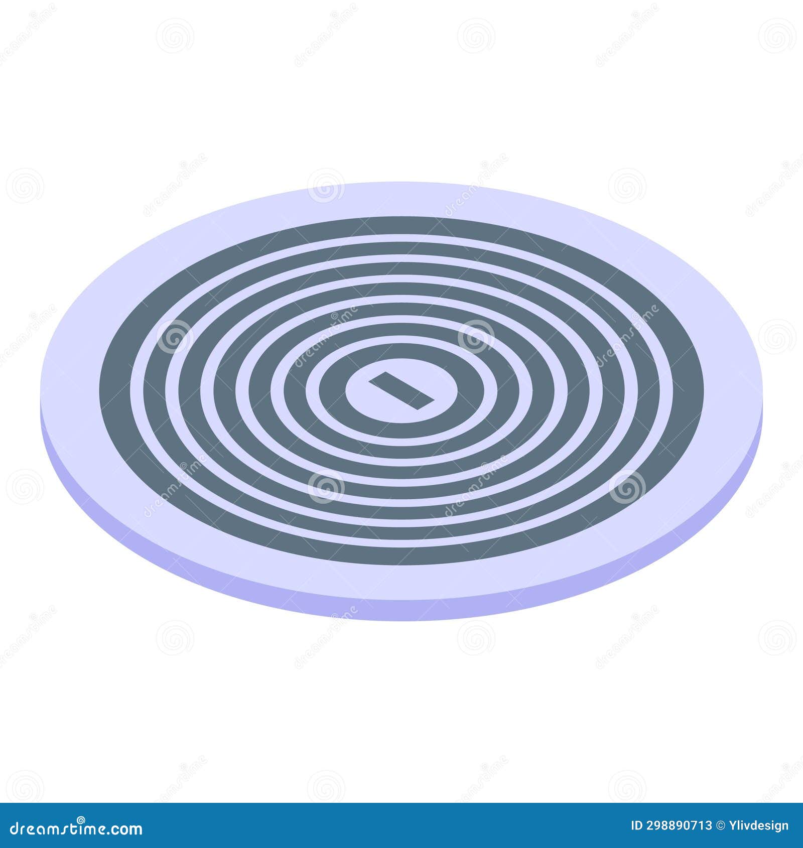 Round Rfid Chip Icon Isometric Vector. Antenna Smart Stock Illustration ...