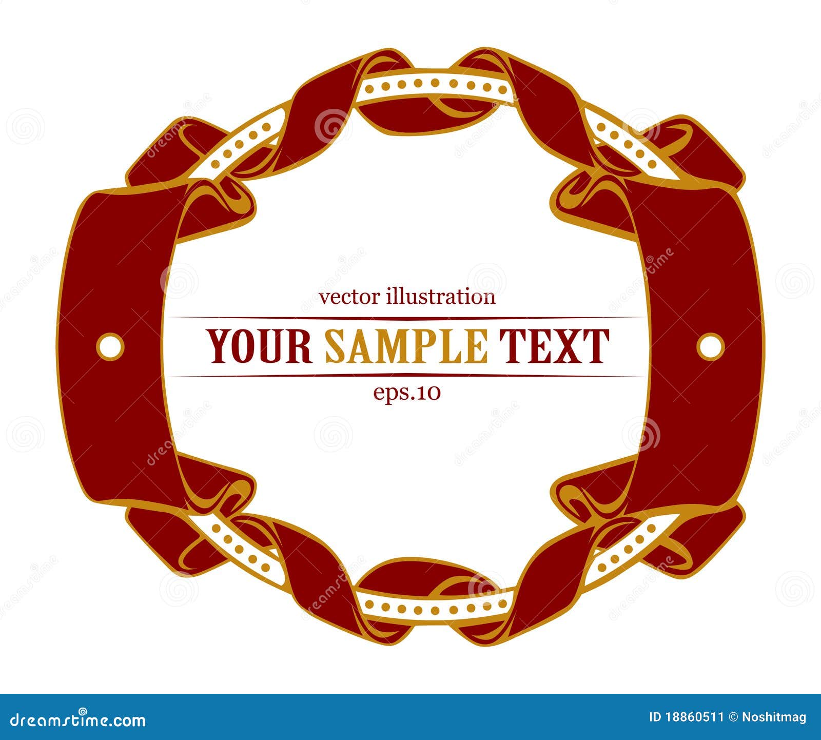 Round ribbon emblem stock vector. Illustration of abstract - 18860511