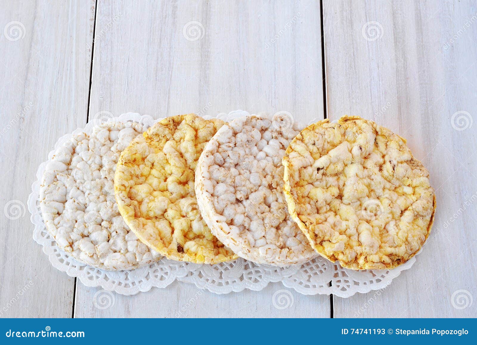 Round Rice Cakes and Corn Cakes Stock Image - Image of cake, dieting ...