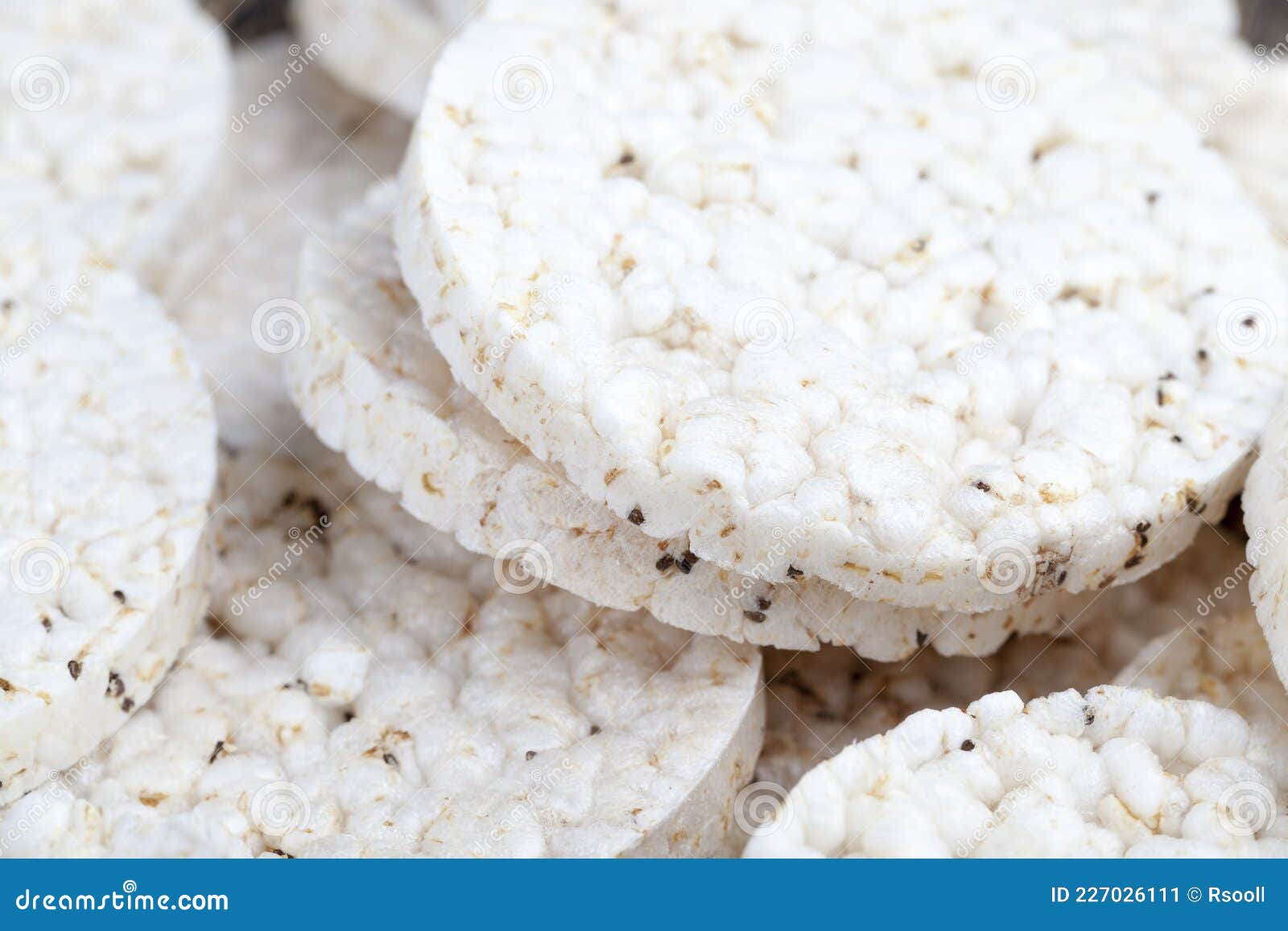 Round Rice Crackers Made With Apple And Cinnamon, Healthy Snack For ...