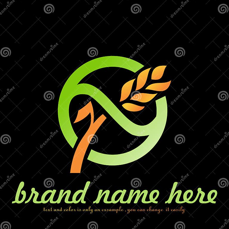 Round rice logo stock vector. Illustration of concept - 109797687