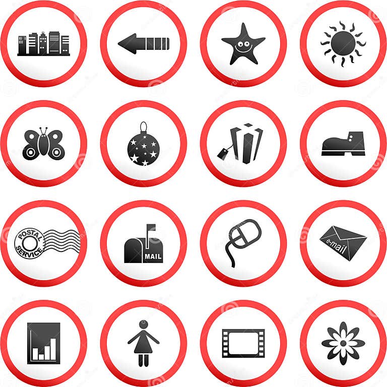 Round road signs stock vector. Illustration of mailbox - 5749603