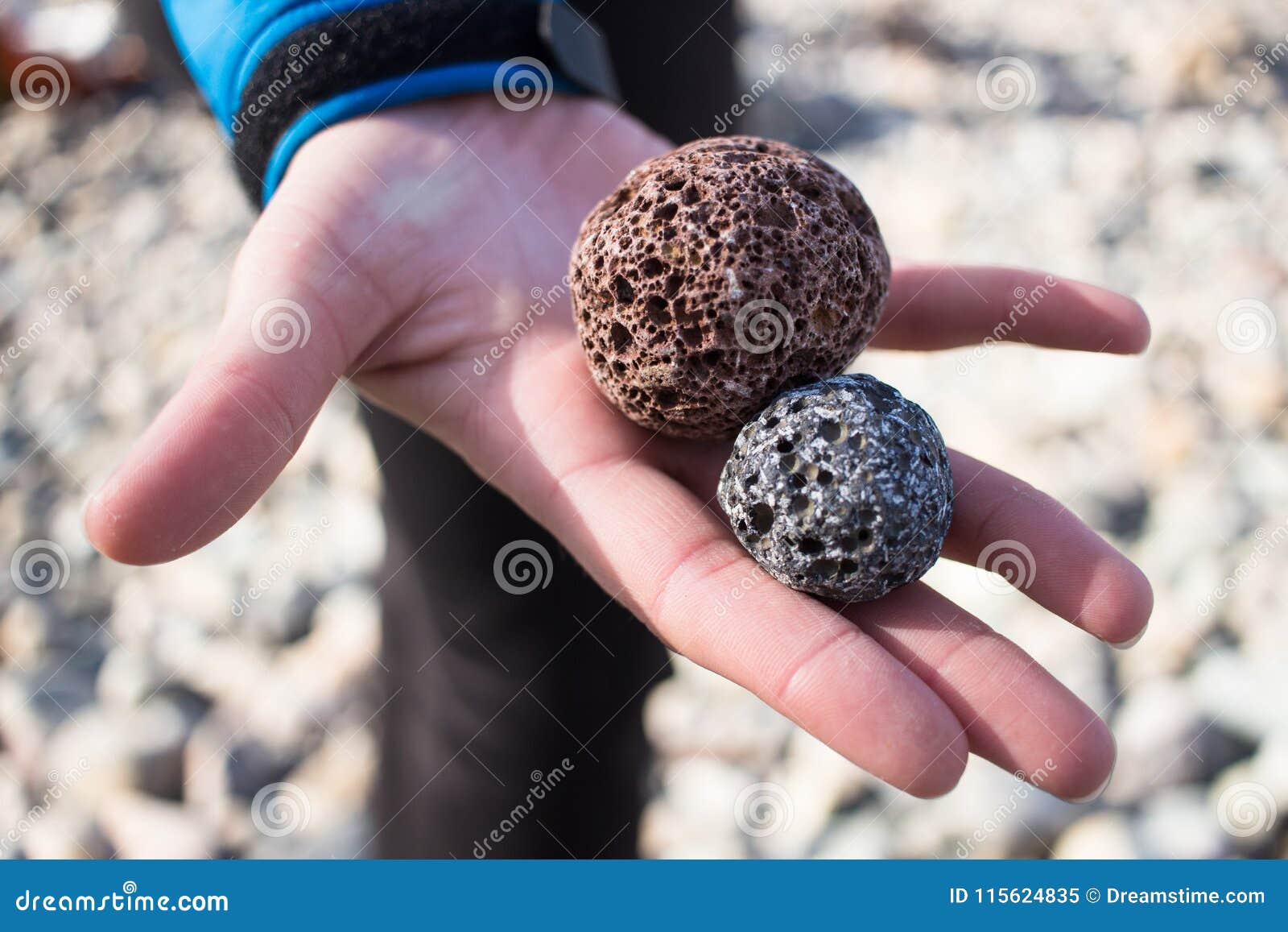 Round rocks in hand stock image. Image of white, healthy - 115624835