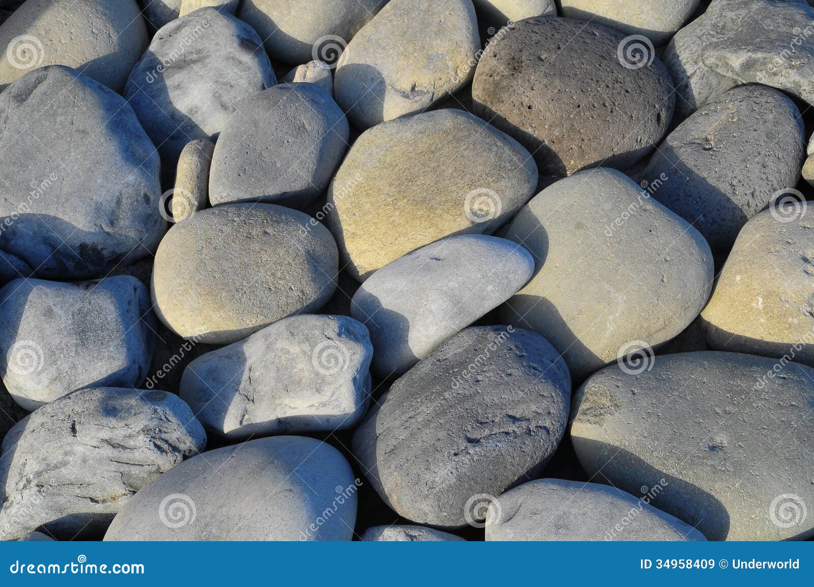 Round Rocks Smoothed by the Water Stock Image - Image of natural, rock ...