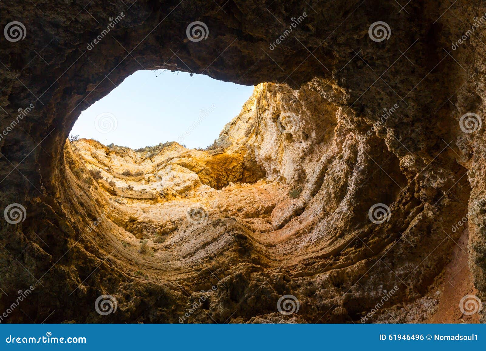 Round rocky cave stock photo. Image of natural, round - 61946496