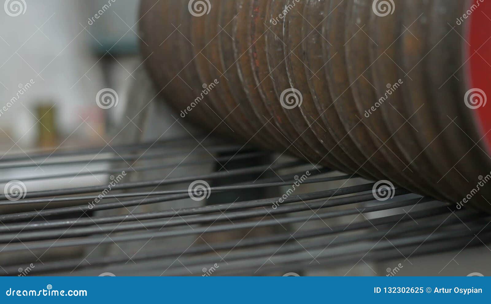 Round Rollers for Rolling Wire. Wire Factory Stock Video - Video of ...