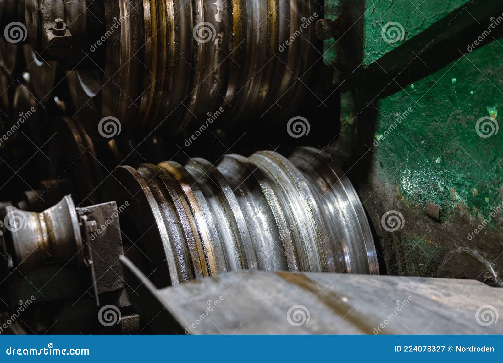 Round Rolls of a Rolling Mill for Cold Rolling of Steel Stock Image ...