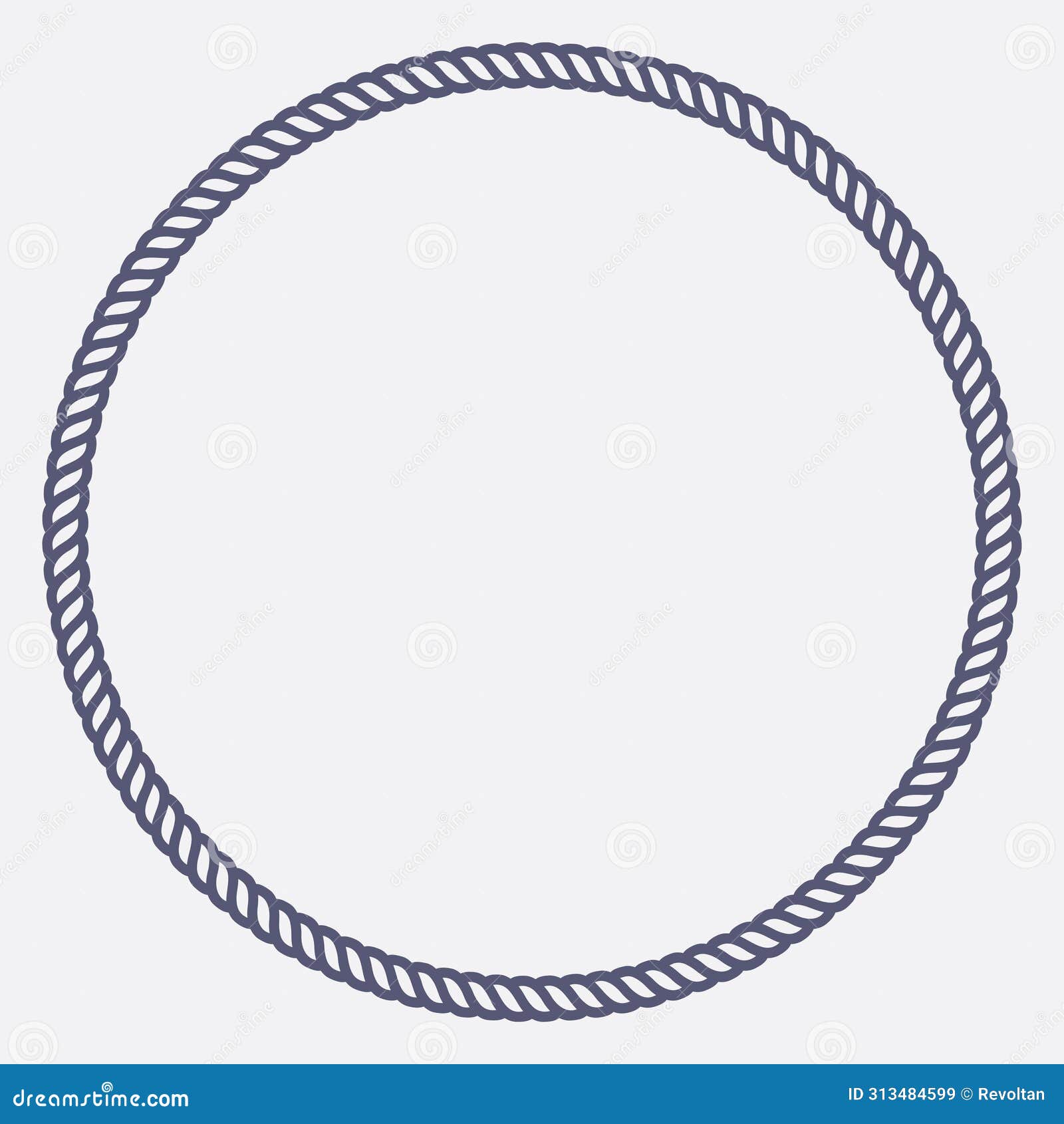 Round Rope Border Frame stock vector. Illustration of cable - 313484599