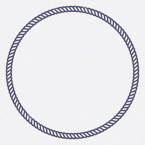 Round Rope Border Frame stock vector. Illustration of cable - 313484599