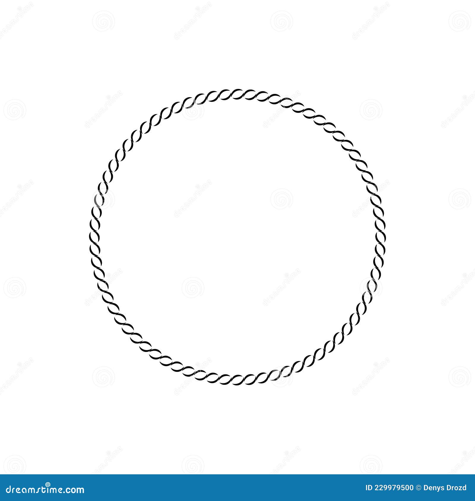 Round Rope Frames Vector Icon. Cable Circle Shapes Strength Decorative ...