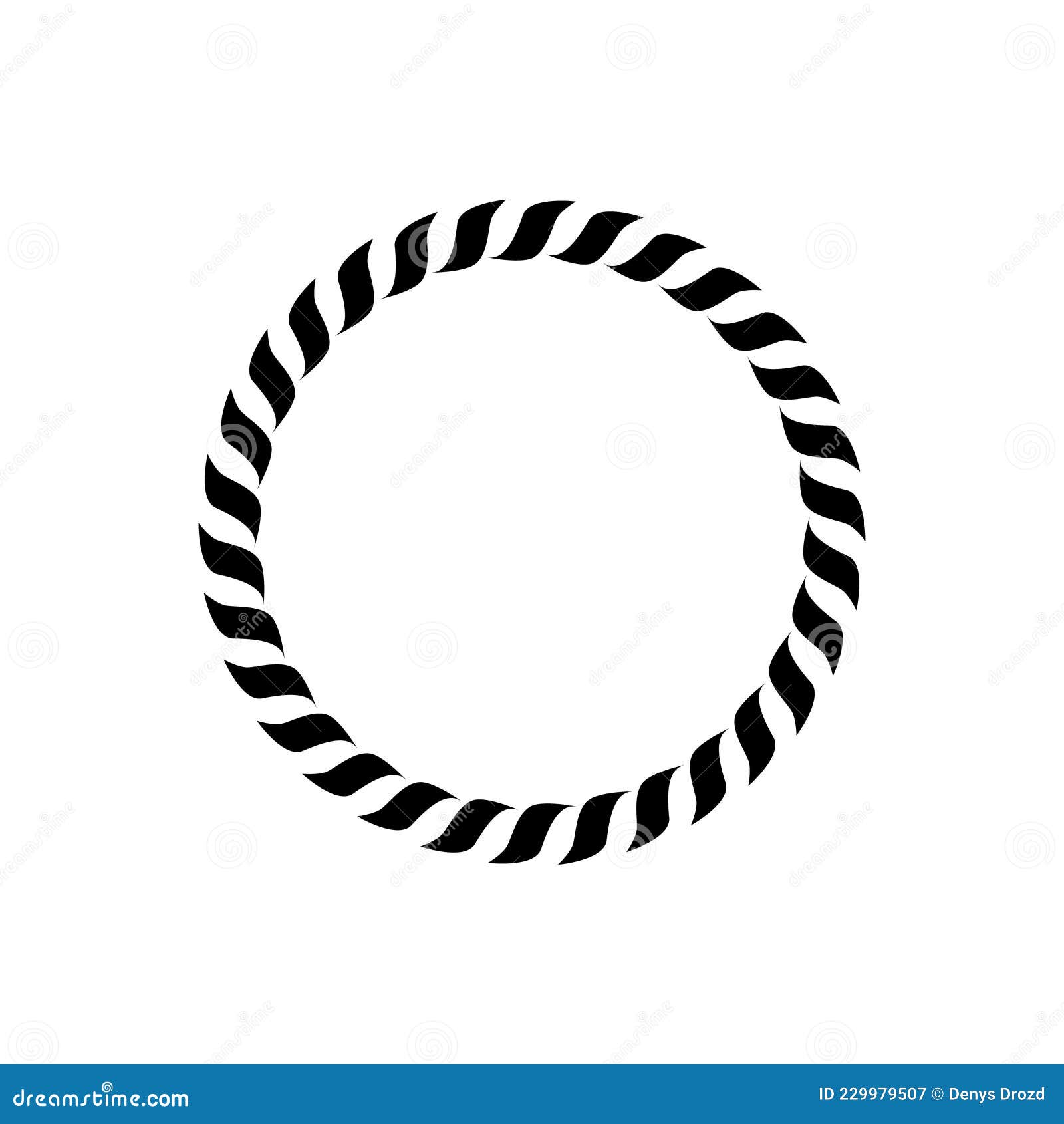 Round Rope Frames Vector Icon. Cable Circle Shapes Strength Decorative ...