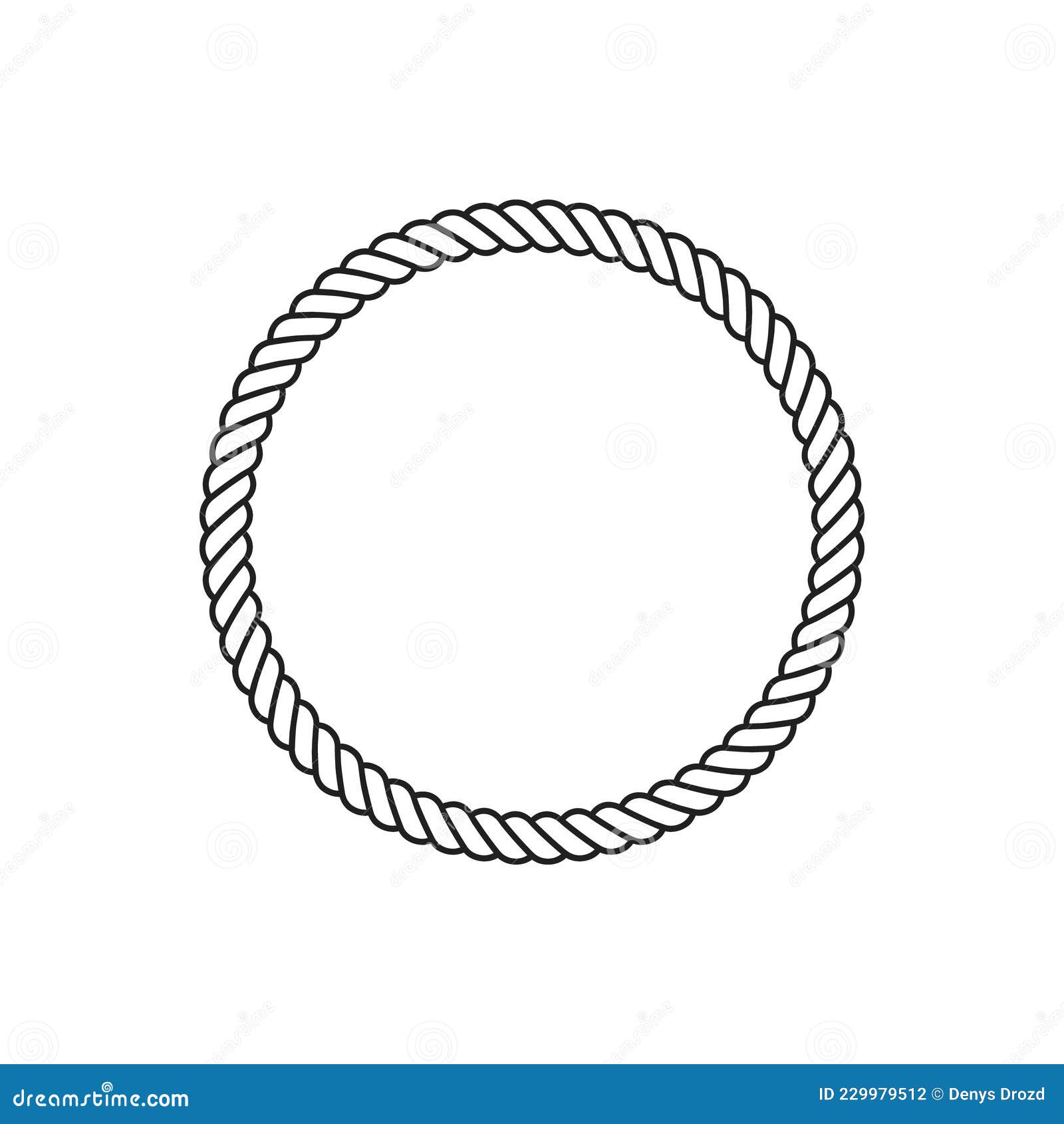 Round Rope Frames Vector Icon. Cable Circle Shapes Strength Decorative ...