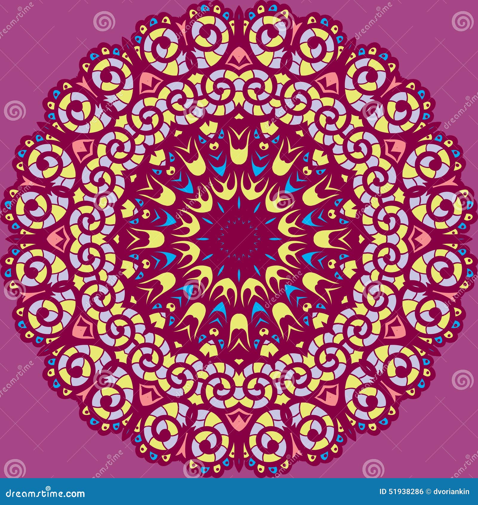 Round rosette stock vector. Illustration of filigree - 51938286