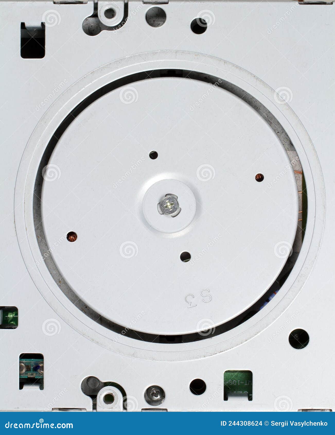 A Round Rotating Element of a Computer Hard Drive. Stock Photo - Image ...