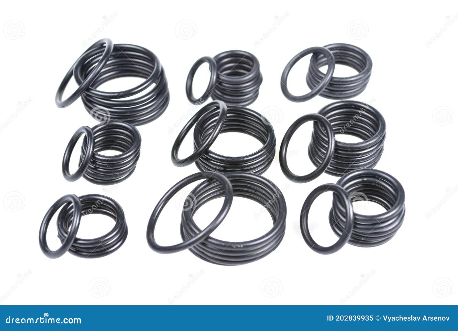 Round Rubber Gaskets of Different Sizes Stock Image - Image of ...