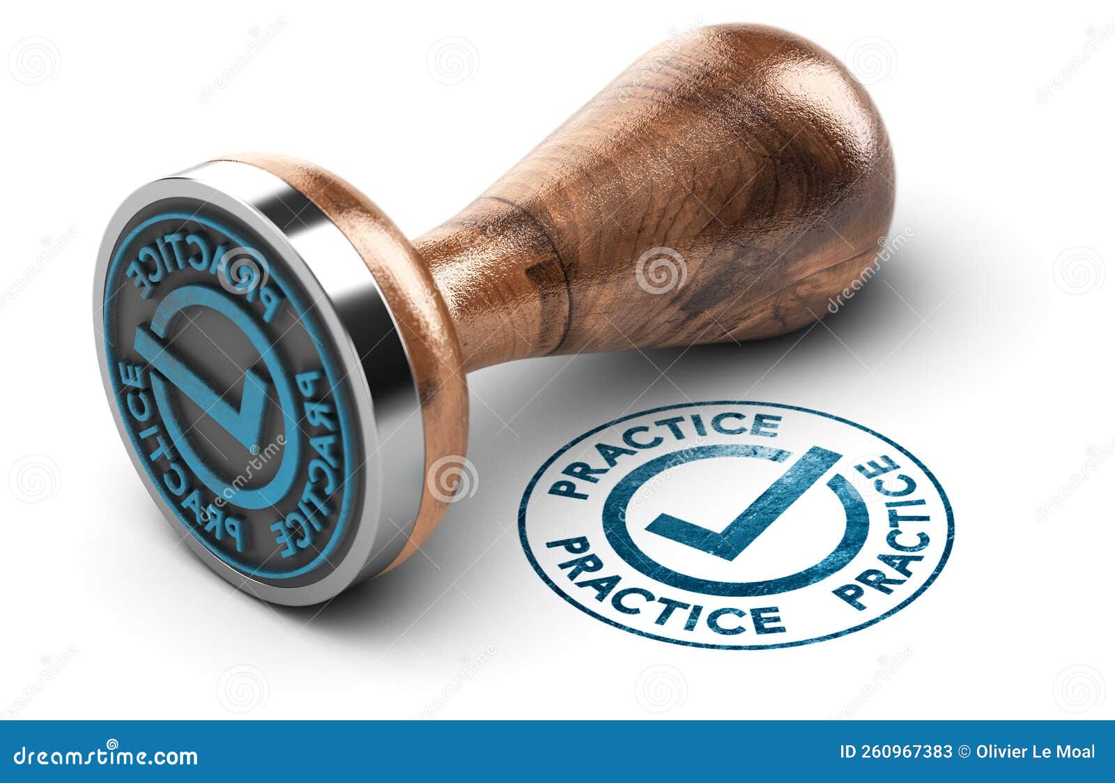 Practice Stamp Over White Background. Stock Illustration - Illustration ...