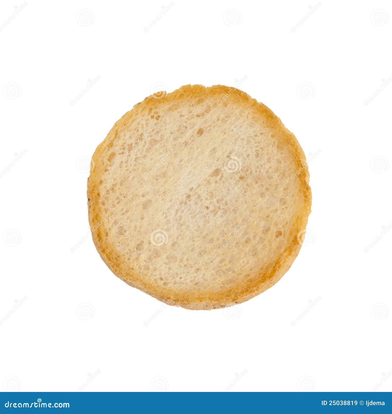 Round Rusk, Isolated on a White Background Stock Image - Image of ...