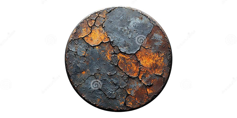 Round Rusty Metal Surface Isolated on Transparent Background Stock ...