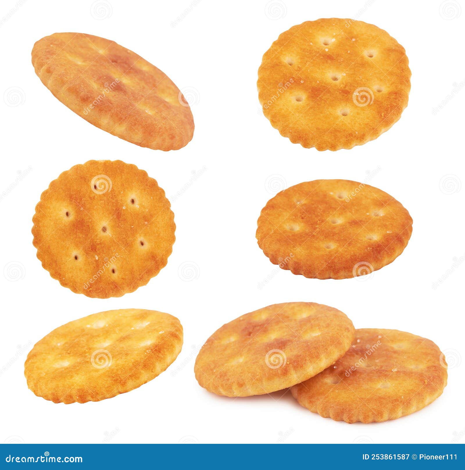 Round salted cracker stock image. Image of cracker, crunchy - 253861587